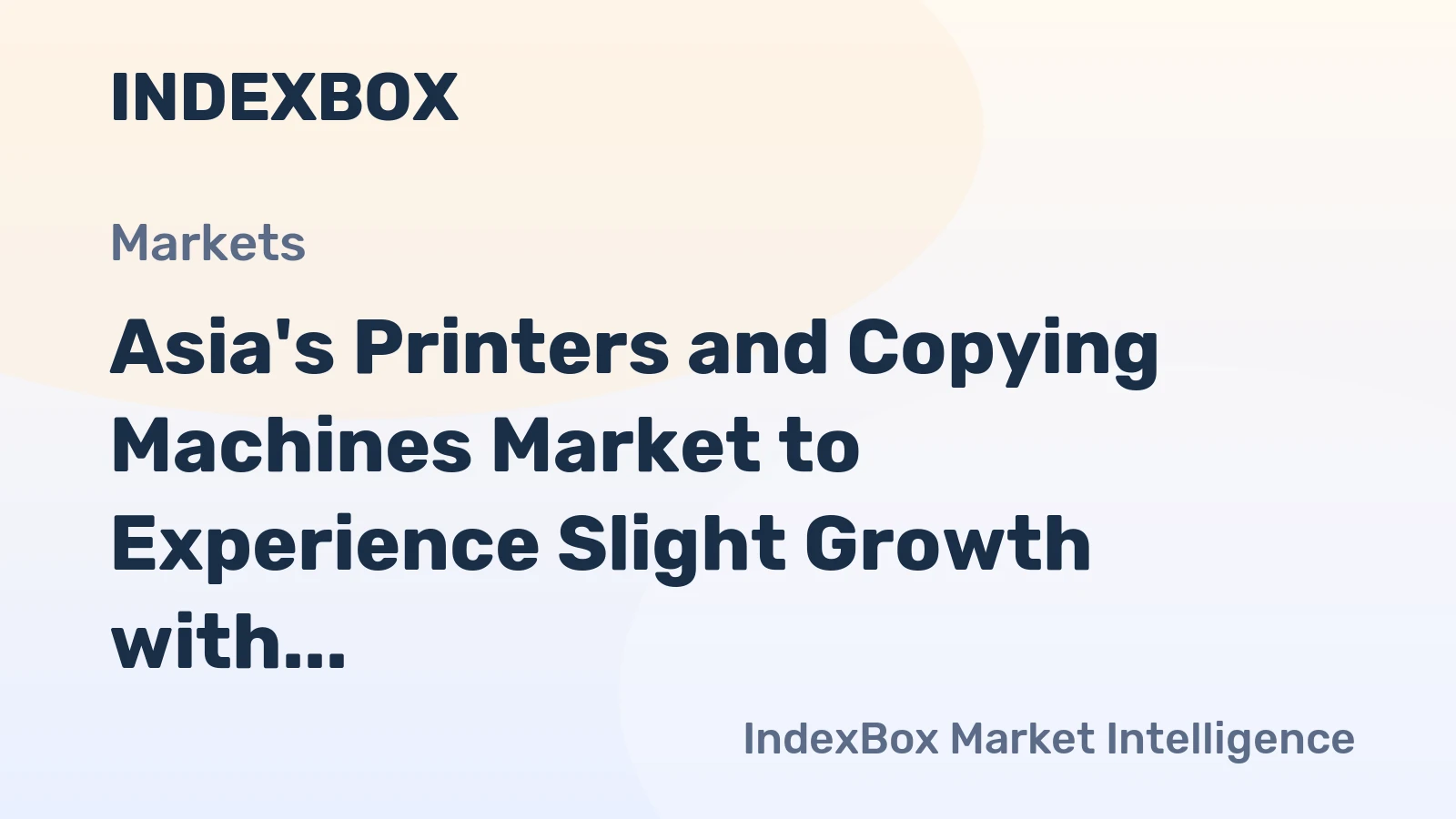 Asia's Printers and Copying Machines Market to Experience Slight Growth with +0.5% CAGR by 2035