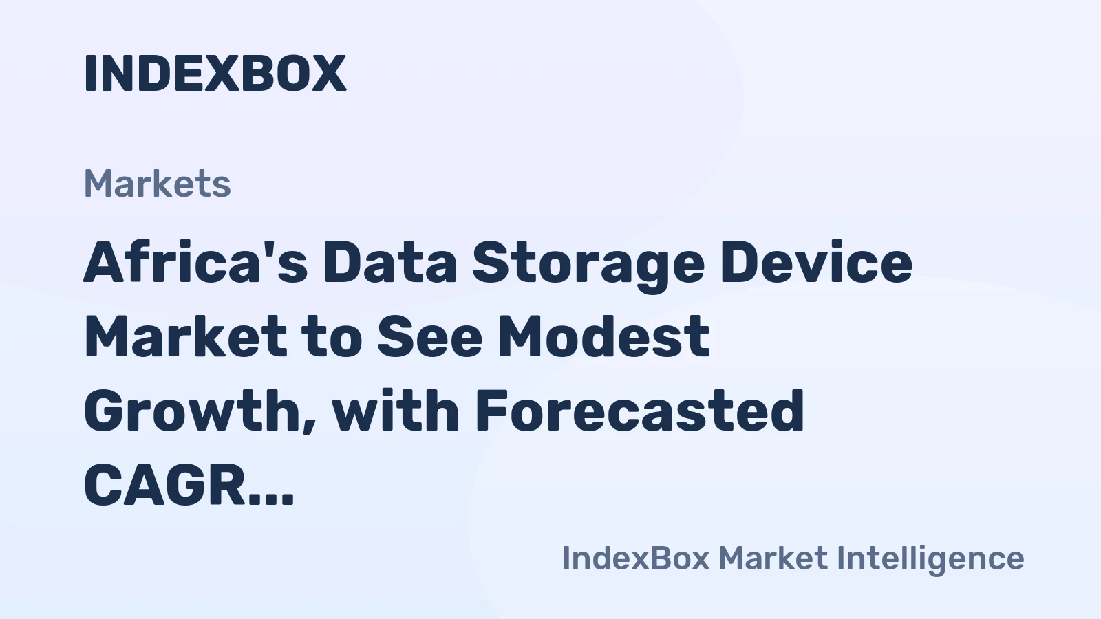 Africa's Data Storage Device Market to See Modest Growth, with Forecasted CAGR of +1.0%