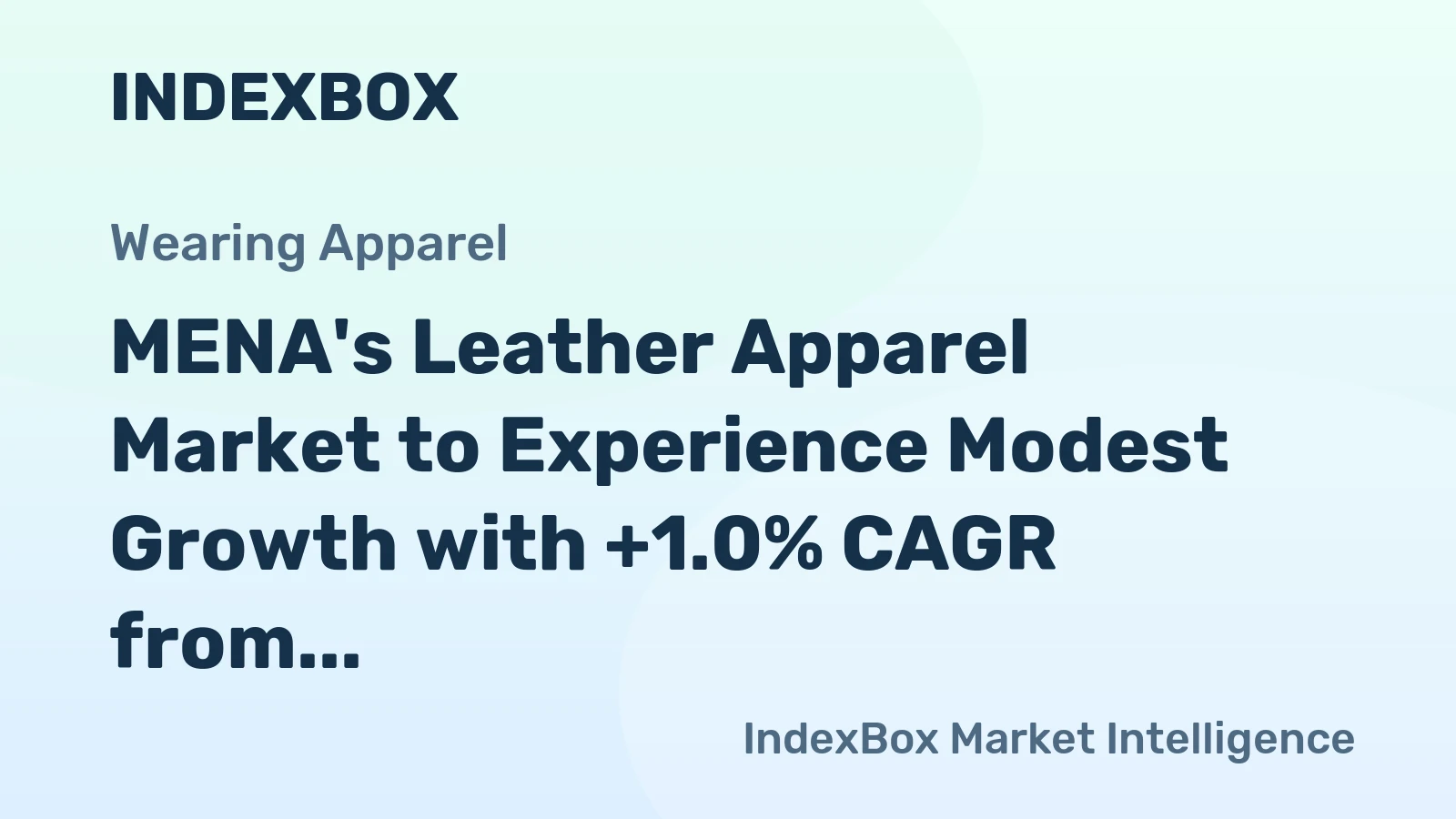 MENA's Leather Apparel Market to Experience Modest Growth with +1.0% CAGR from 2024-2035