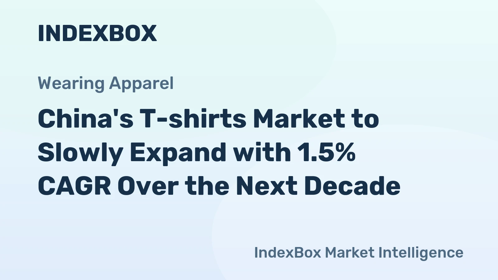 China's T-shirts Market to Slowly Expand with 1.5% CAGR Over the Next Decade