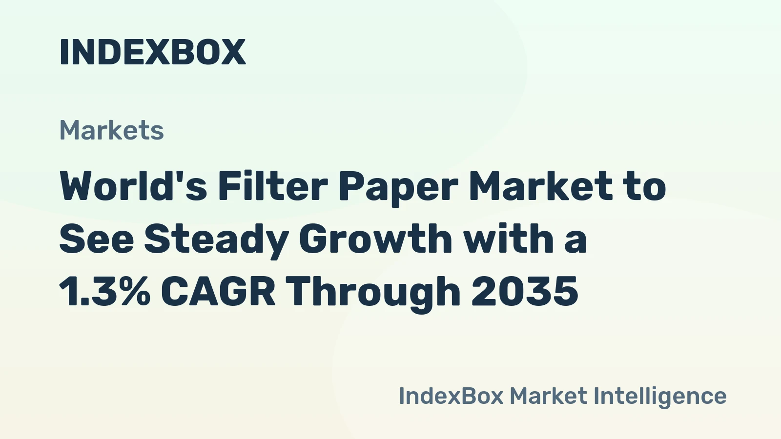 World's Filter Paper Market to See Steady Growth with a 1.3% CAGR Through 2035