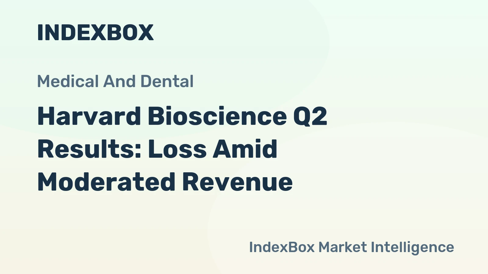Harvard Bioscience Q2 Results: Loss Amid Moderated Revenue