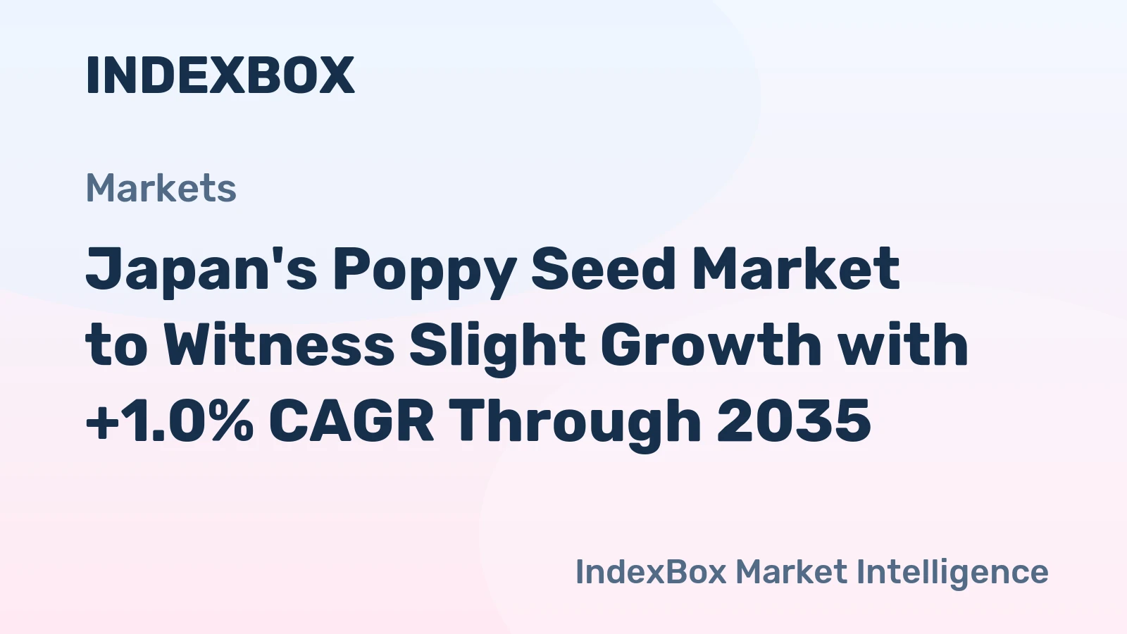 Japan's Poppy Seed Market to Witness Slight Growth with +1.0% CAGR Through 2035