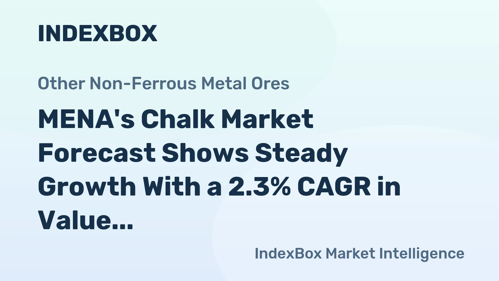 MENA's Chalk Market Forecast Shows Steady Growth With a 2.3% CAGR in Value