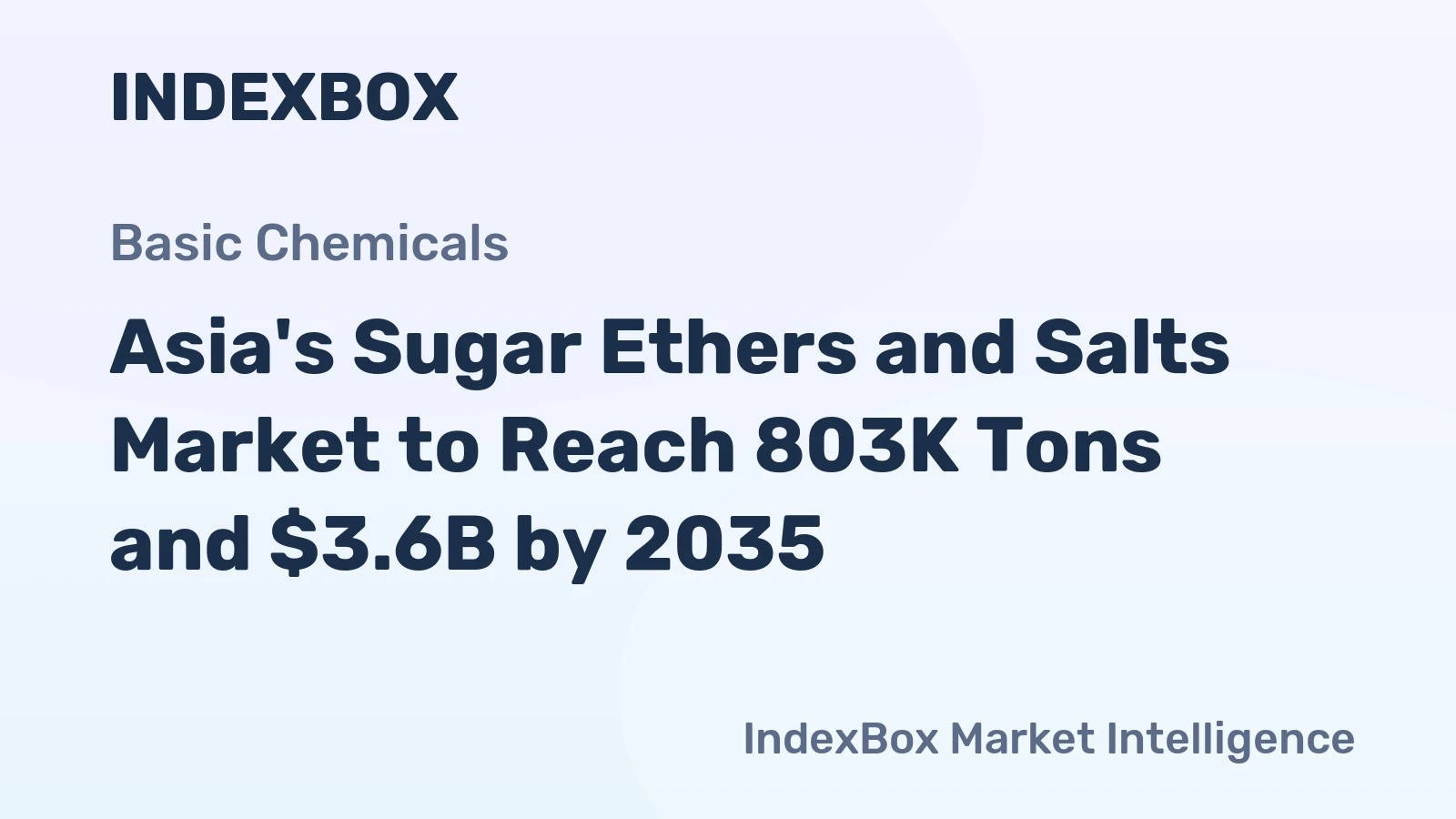 Asia's Sugar Ethers and Salts Market to Reach 803K Tons and $3.6B by 2035
