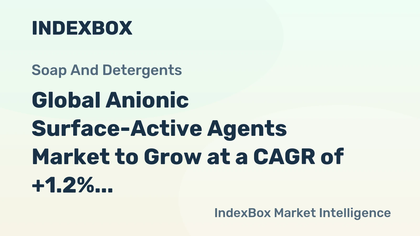 Global Anionic Surface-Active Agents Market to Grow at a CAGR of +1.2% from 2024 to 2035, Expected to Reach 14M Tons in Volume and $27B in Value by 2035