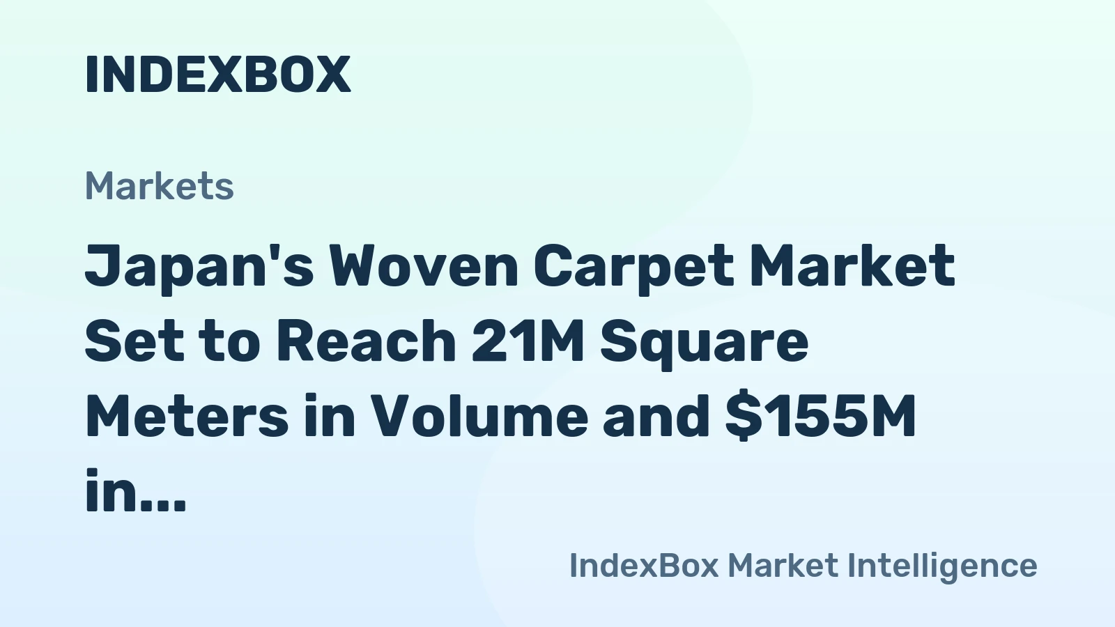 Japan's Woven Carpet Market Set to Reach 21M Square Meters in Volume and $155M in Value by 2035