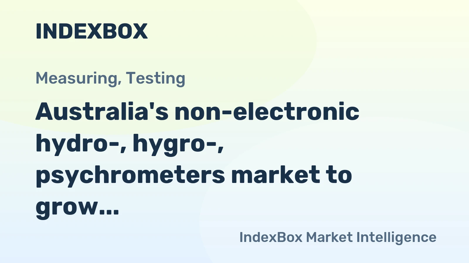 Australia's non-electronic hydro-, hygro-, psychrometers market to grow at a CAGR of +0.5% from 2024 to 2035