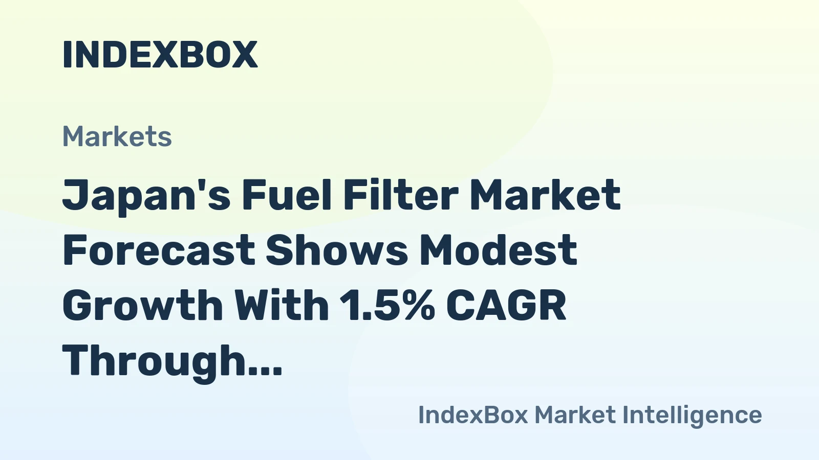 Japan's Fuel Filter Market Forecast Shows Modest Growth With 1.5% CAGR Through 2035