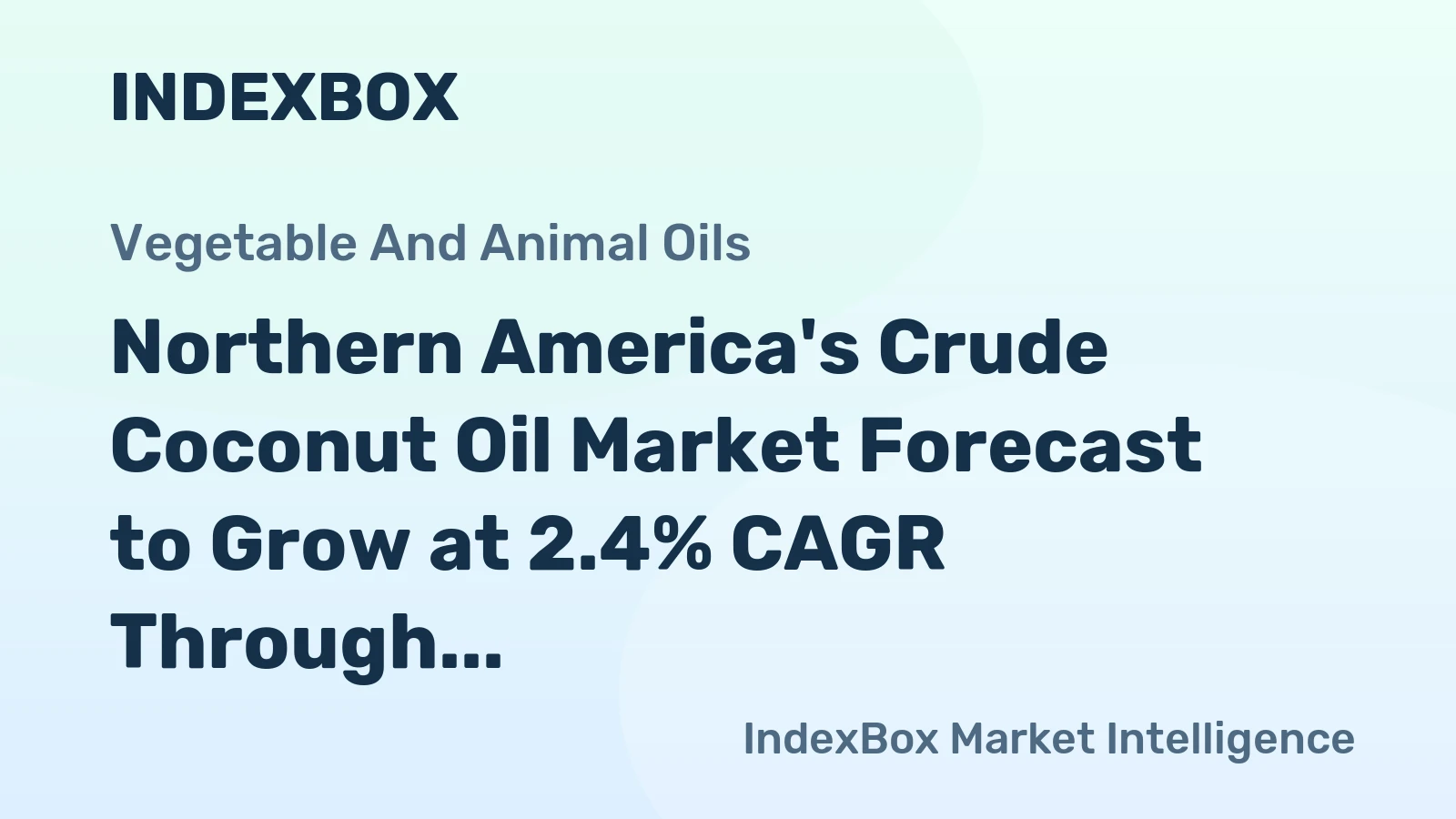 Northern America's Crude Coconut Oil Market Forecast to Grow at 2.4% CAGR Through 2035