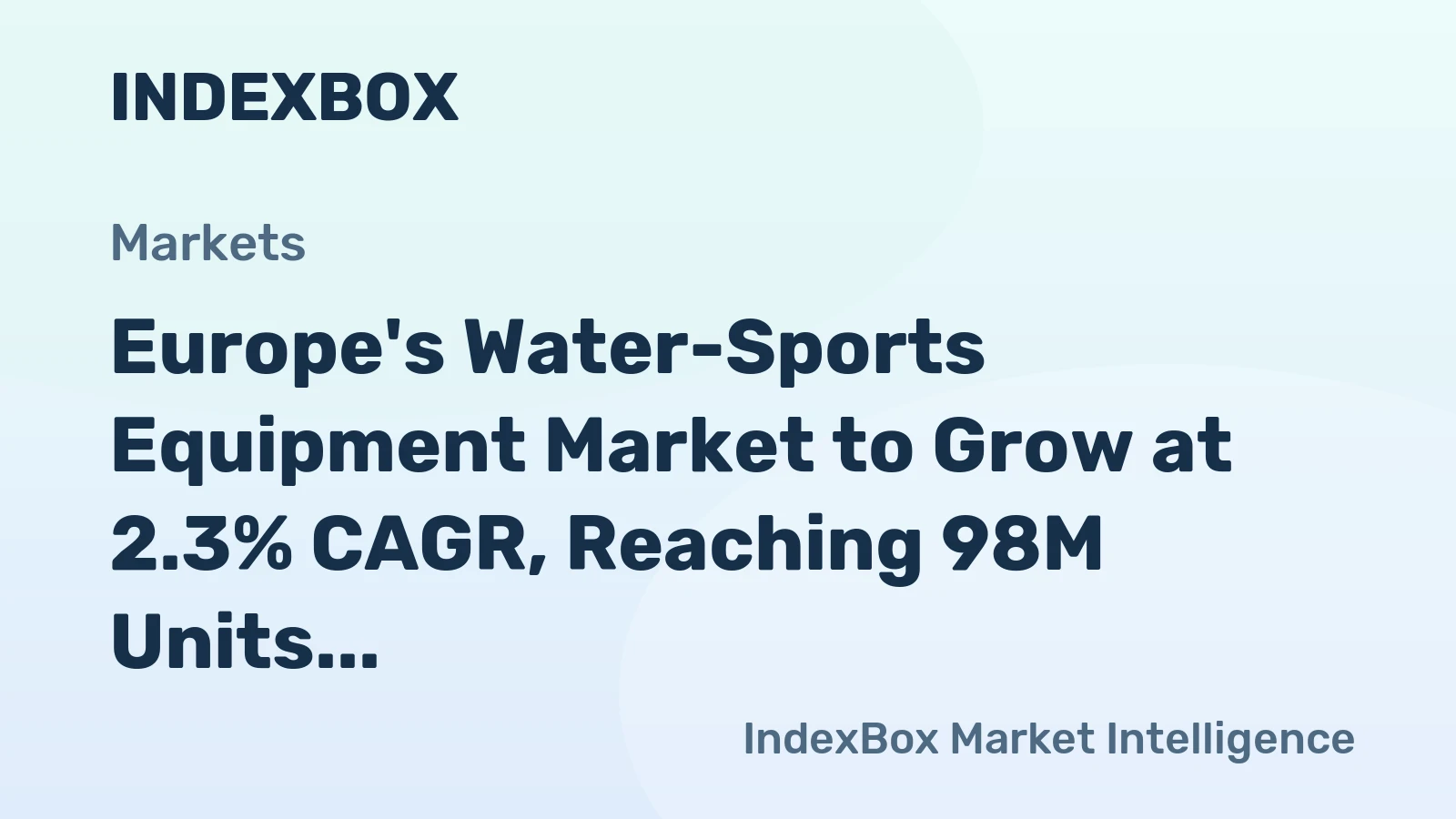 Europe's Water-Sports Equipment Market to Grow at 2.3% CAGR, Reaching 98M Units by 2035
