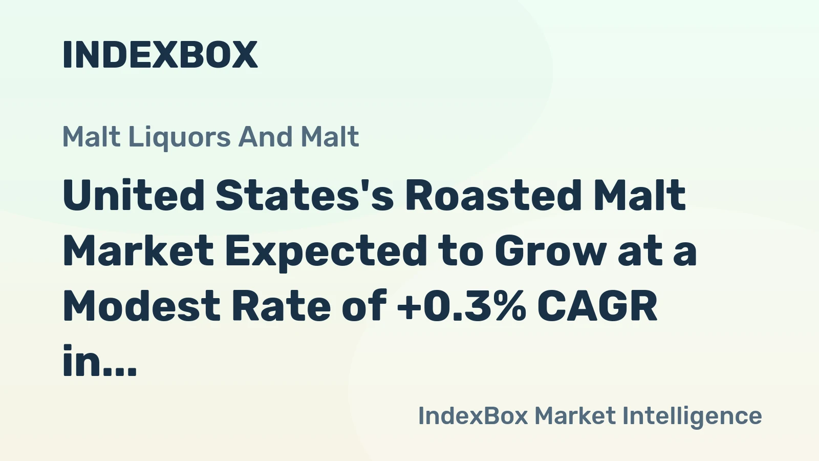 United States's Roasted Malt Market Expected to Grow at a Modest Rate of +0.3% CAGR in Volume Terms by 2035