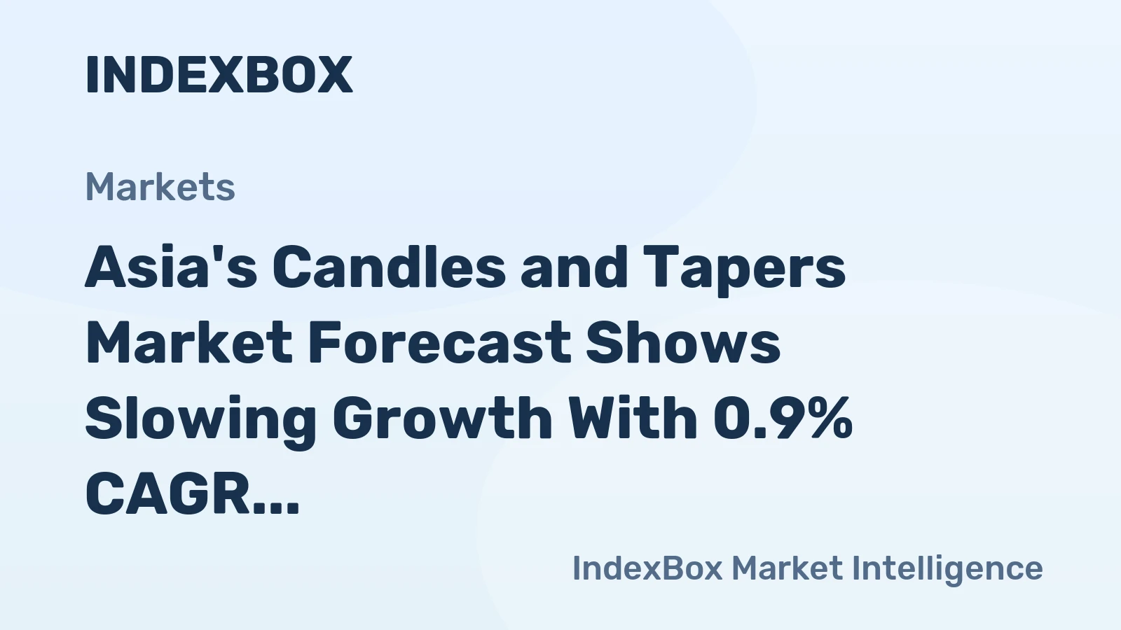 Asia's Candles and Tapers Market Forecast Shows Slowing Growth With 0.9% CAGR Through 2035