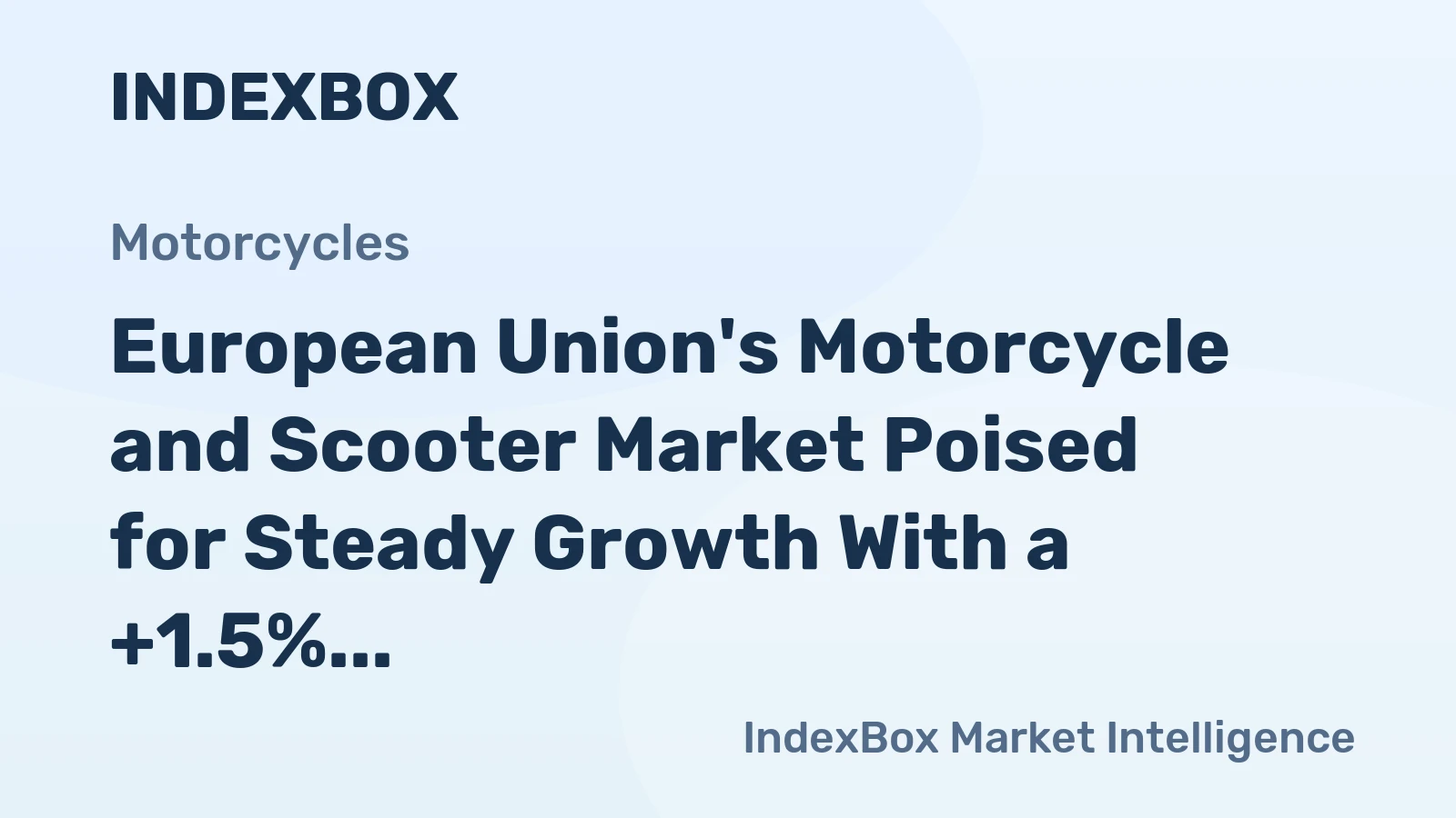 European Union's Motorcycle and Scooter Market Poised for Steady Growth With a +1.5% Volume CAGR Through 2035