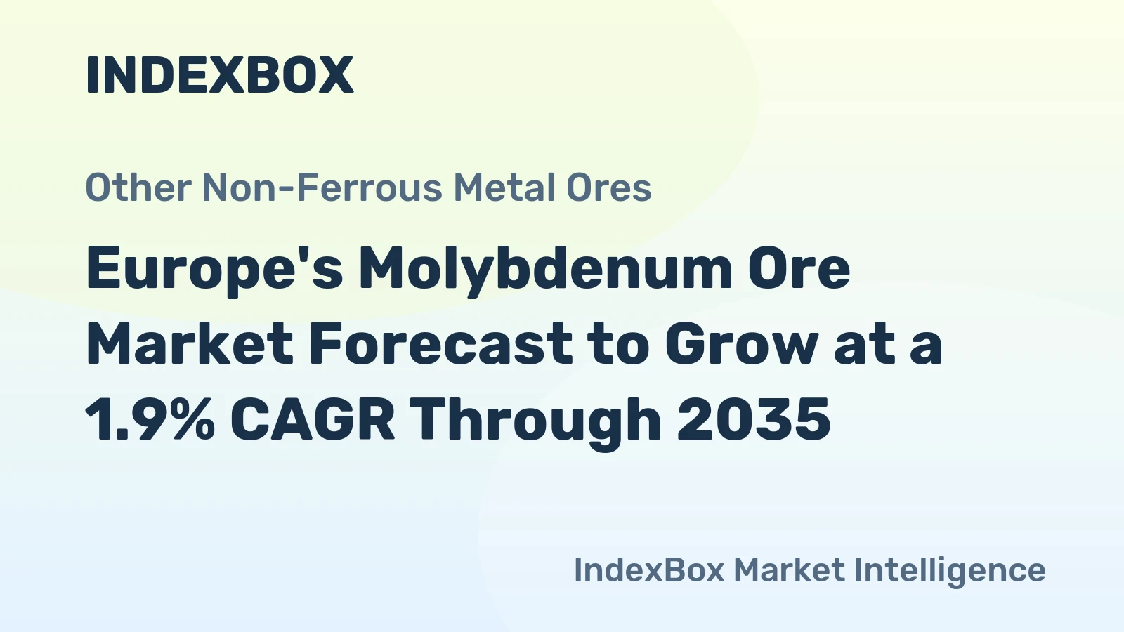 Europe's Molybdenum Ore Market Forecast to Grow at a 1.9% CAGR Through 2035