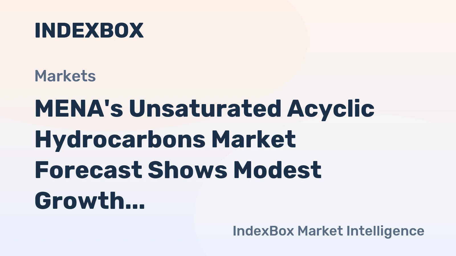 MENA's Unsaturated Acyclic Hydrocarbons Market Forecast Shows Modest Growth Through 2035
