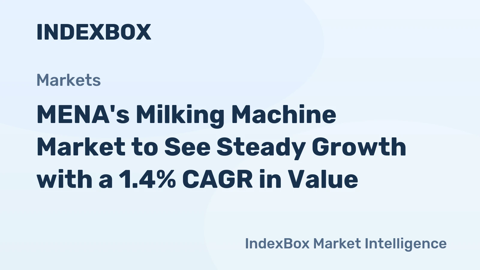 MENA's Milking Machine Market to See Steady Growth with a 1.4% CAGR in Value