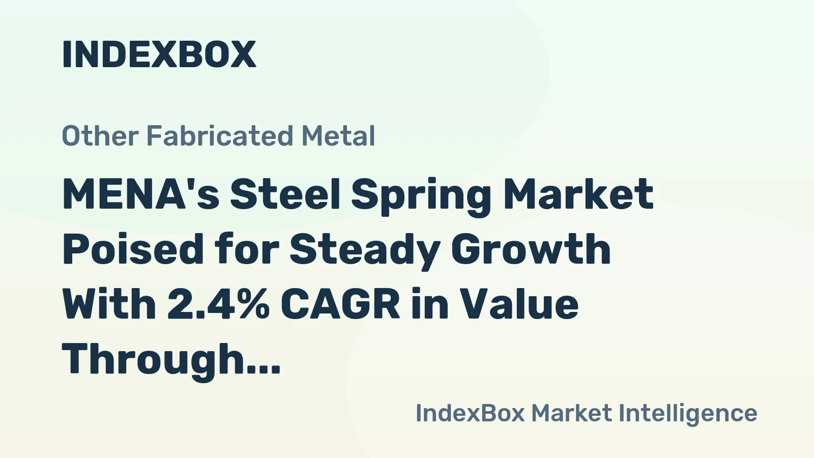 MENA's Steel Spring Market Poised for Steady Growth With 2.4% CAGR in Value Through 2035