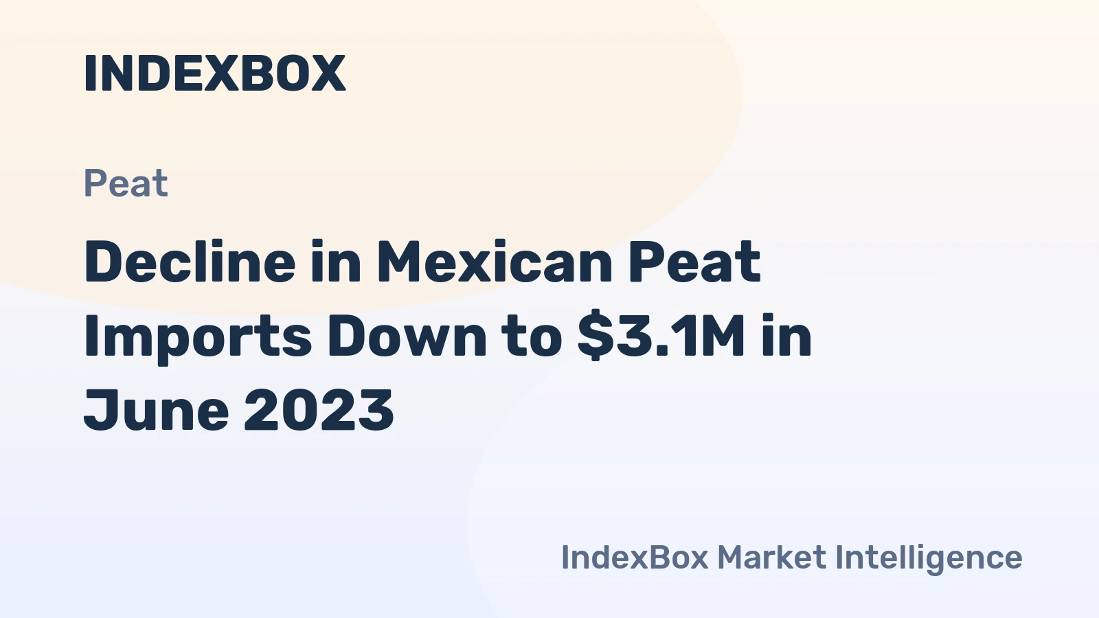 Decline in Mexican Peat Imports Down to $3.1M in June 2023
