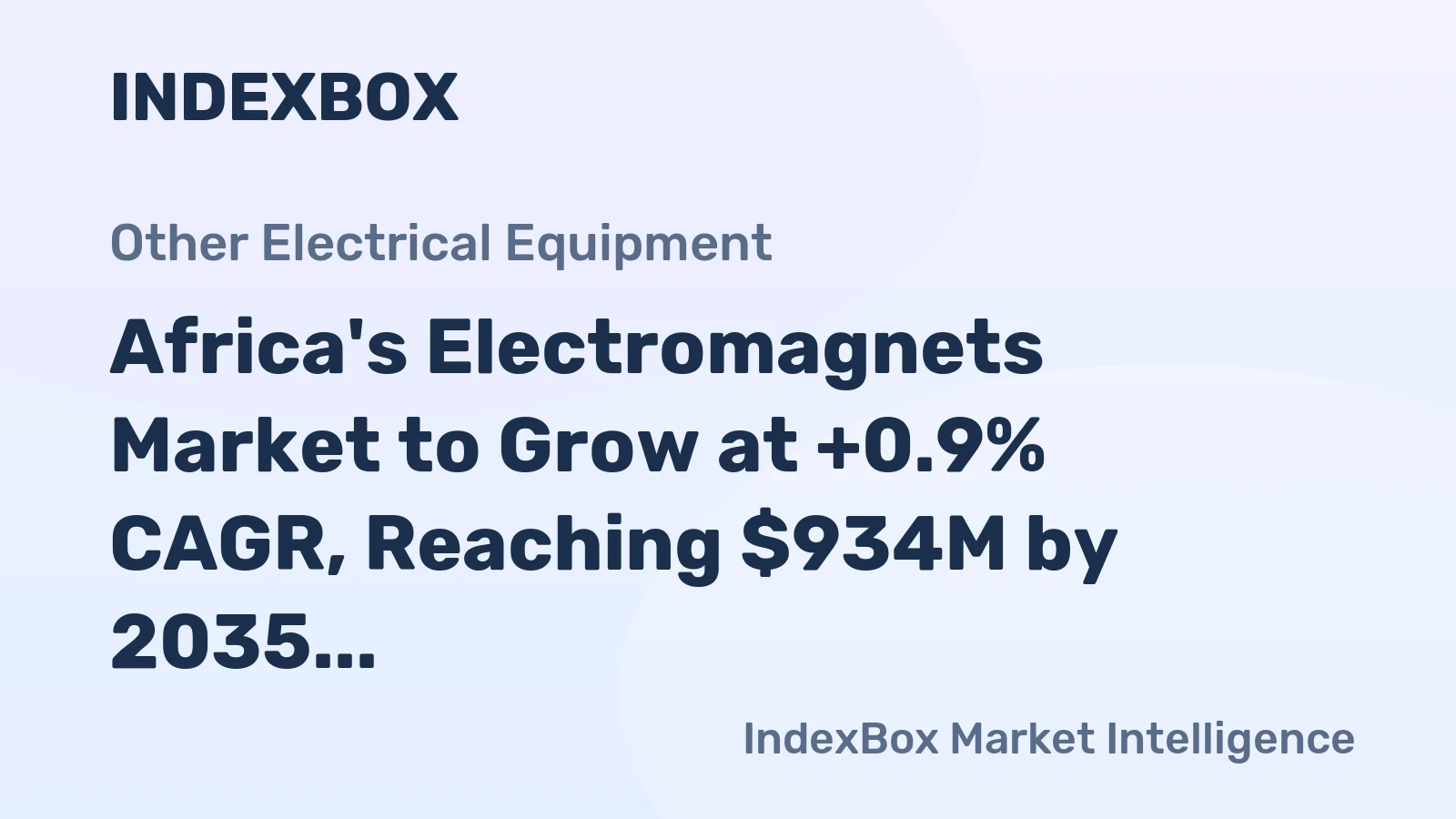 Africa's Electromagnets Market to Grow at +0.9% CAGR, Reaching $934M by 2035