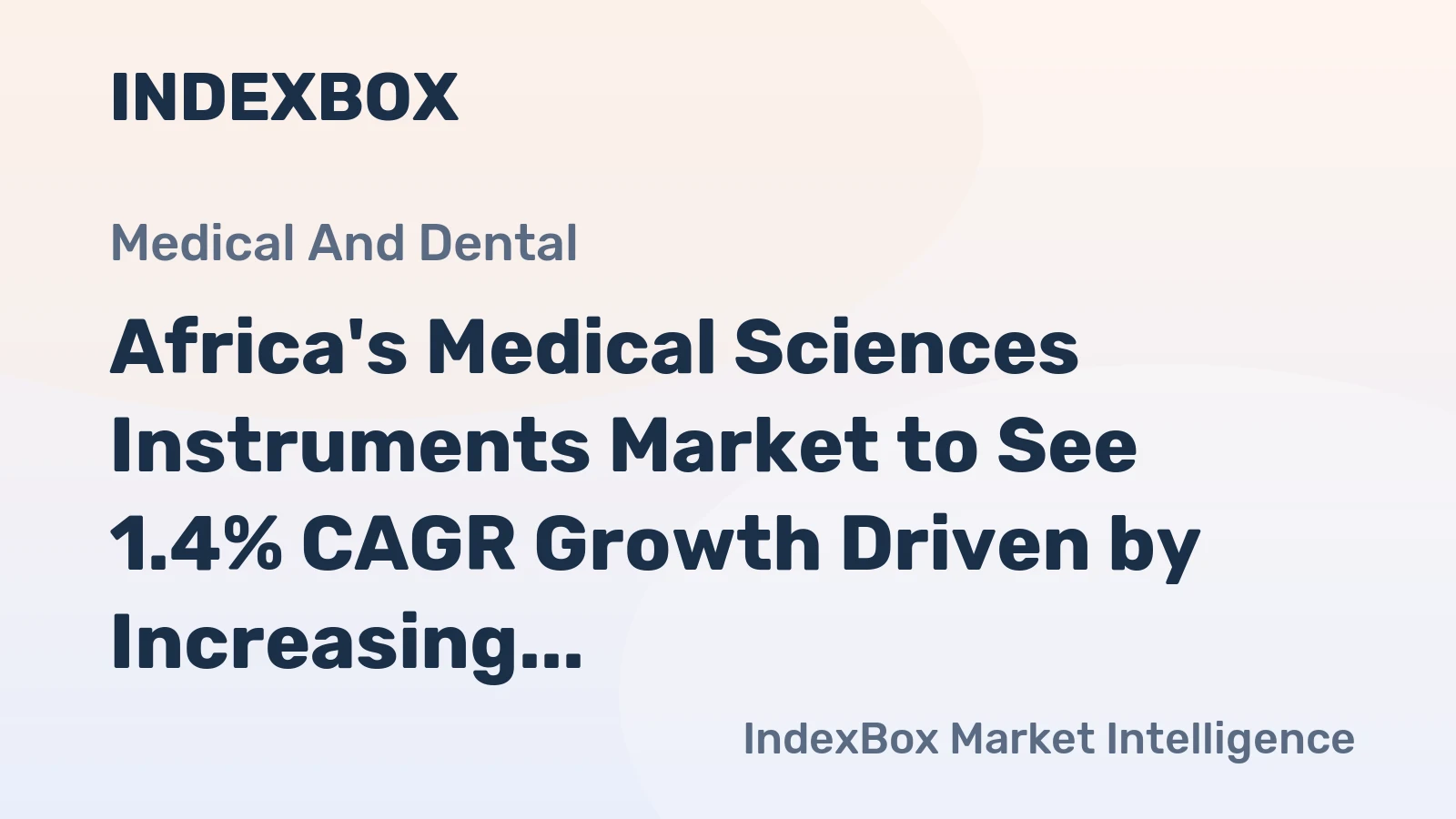 Africa's Medical Sciences Instruments Market to See 1.4% CAGR Growth Driven by Increasing Demand