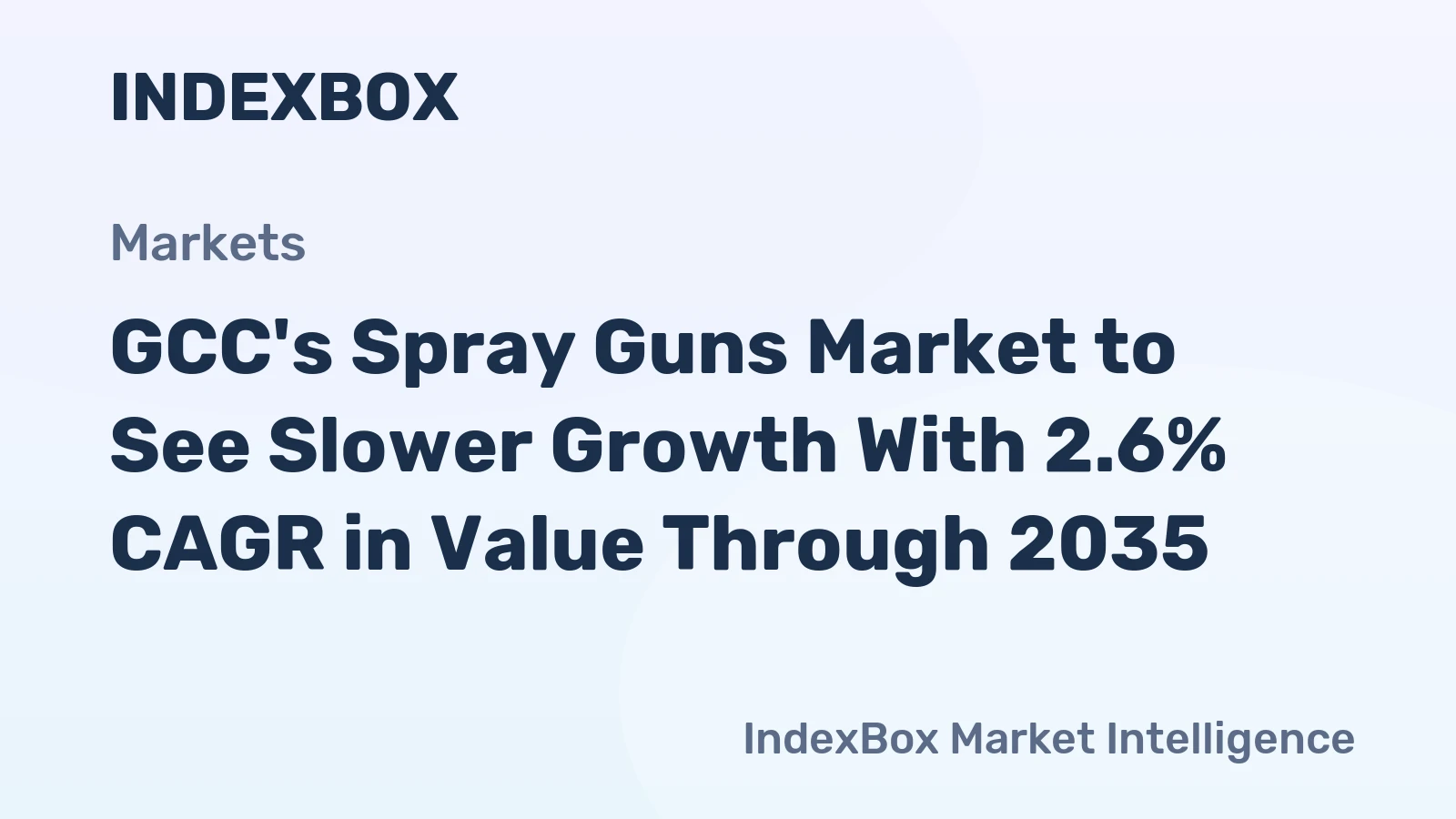GCC's Spray Guns Market to See Slower Growth With 2.6% CAGR in Value Through 2035