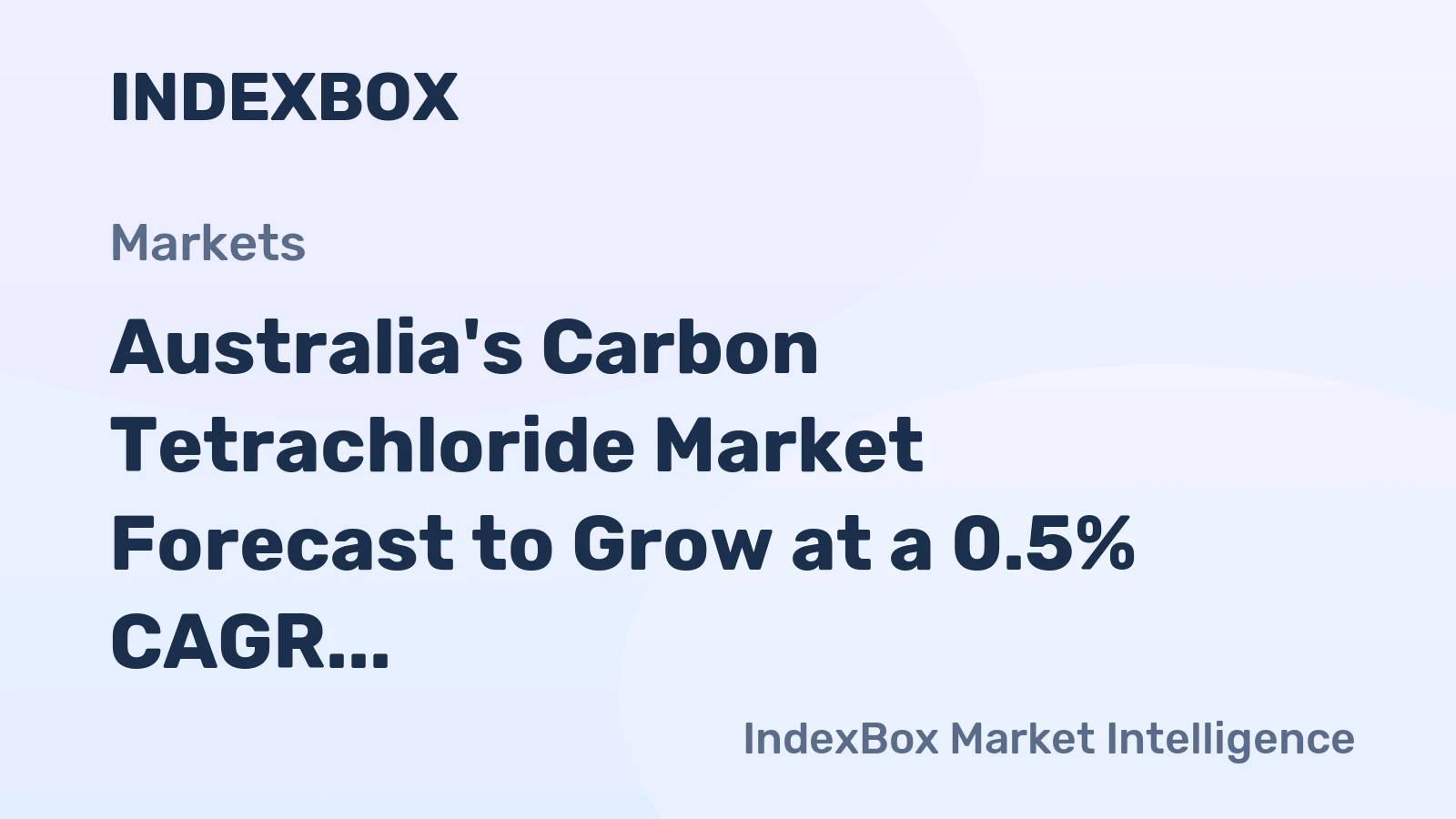Australia's Carbon Tetrachloride Market Forecast to Grow at a 0.5% CAGR Through 2035
