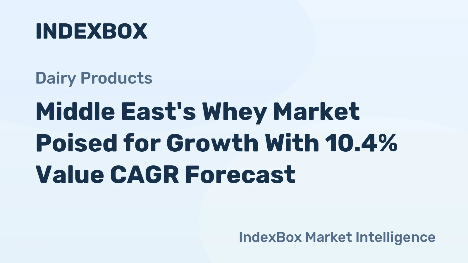 Middle East's Whey Market Poised for Growth With 10.4% Value CAGR Forecast