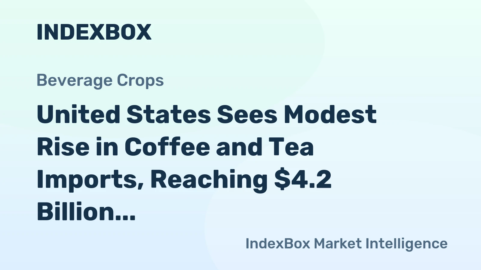 United States Sees Modest Rise in Coffee and Tea Imports, Reaching $4.2 Billion in 2023