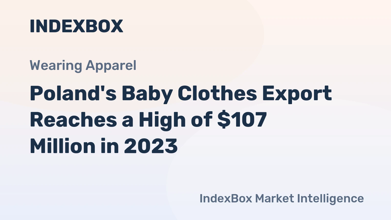 Poland's Baby Clothes Export Reaches a High of $107 Million in 2023