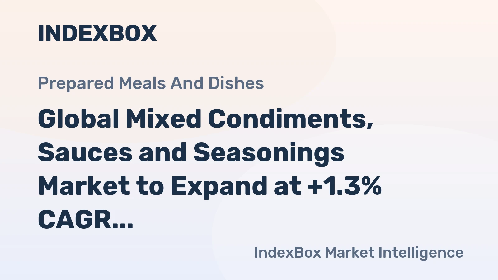 Global Mixed Condiments, Sauces and Seasonings Market to Expand at +1.3% CAGR Through 2035