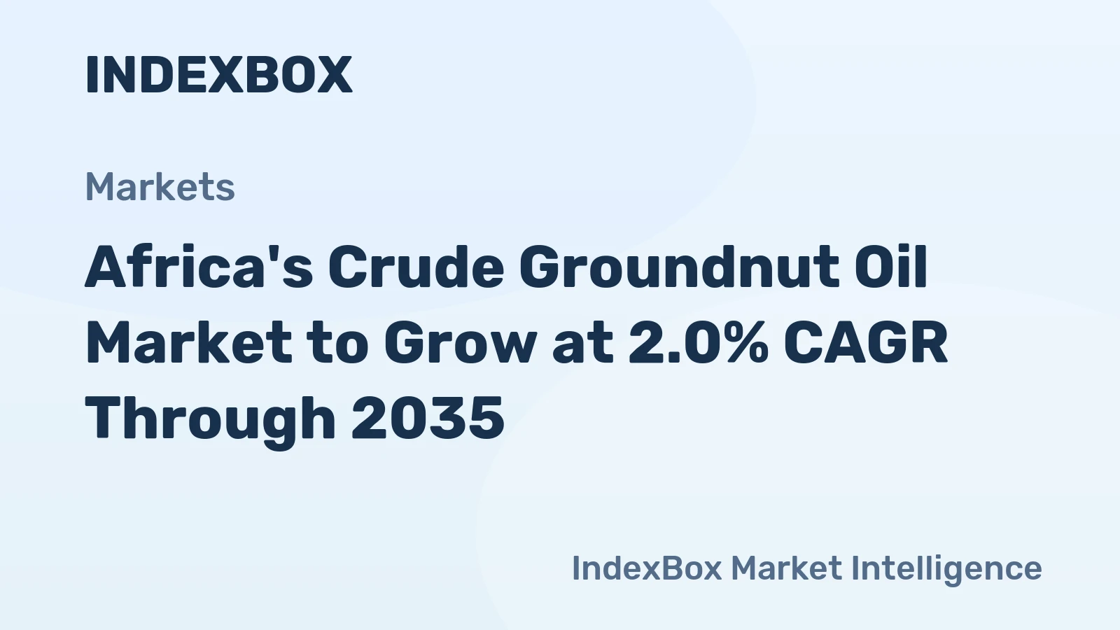 Africa's Crude Groundnut Oil Market to Grow at 2.0% CAGR Through 2035