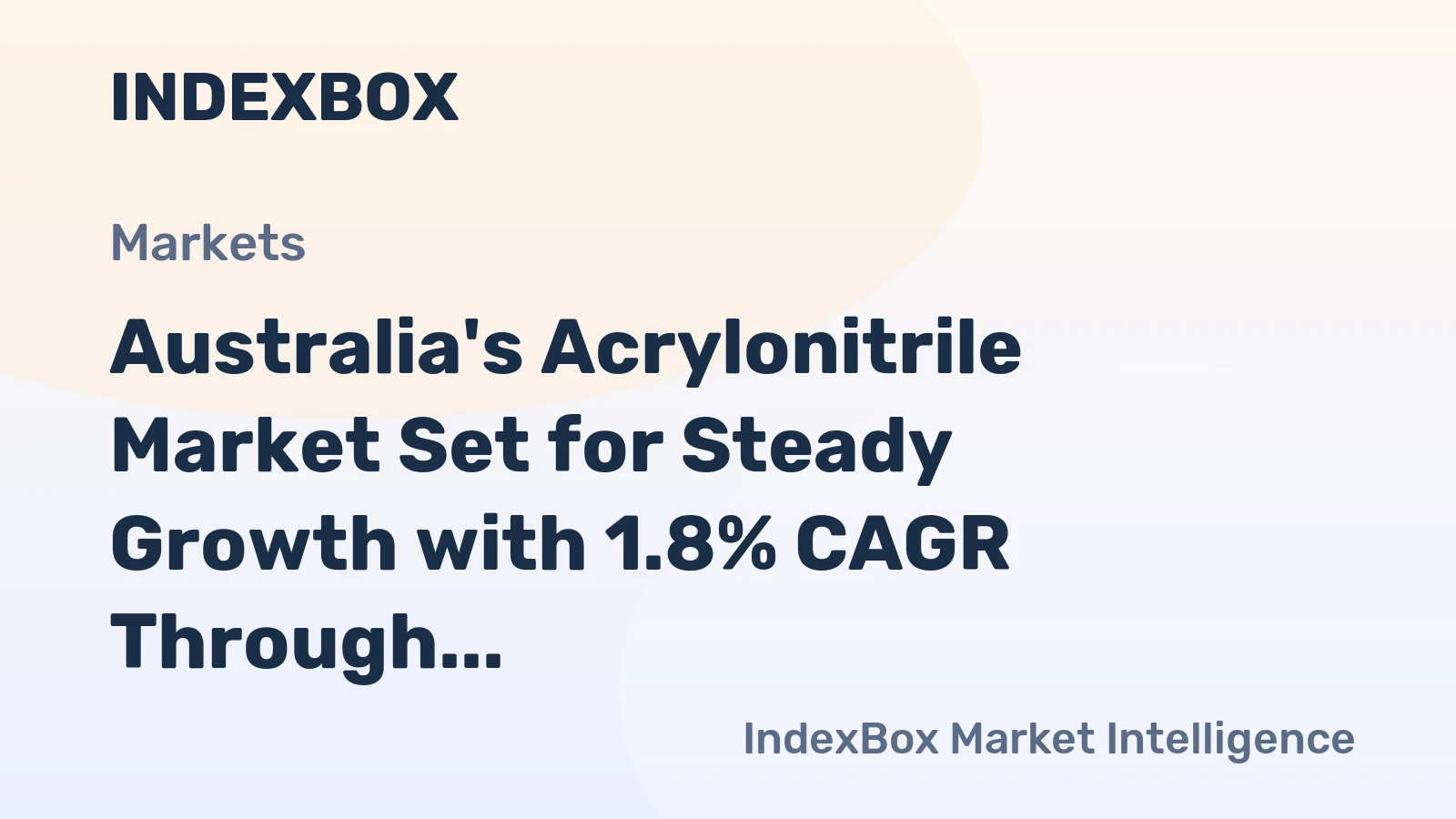 Australia's Acrylonitrile Market Set for Steady Growth with 1.8% CAGR Through 2035