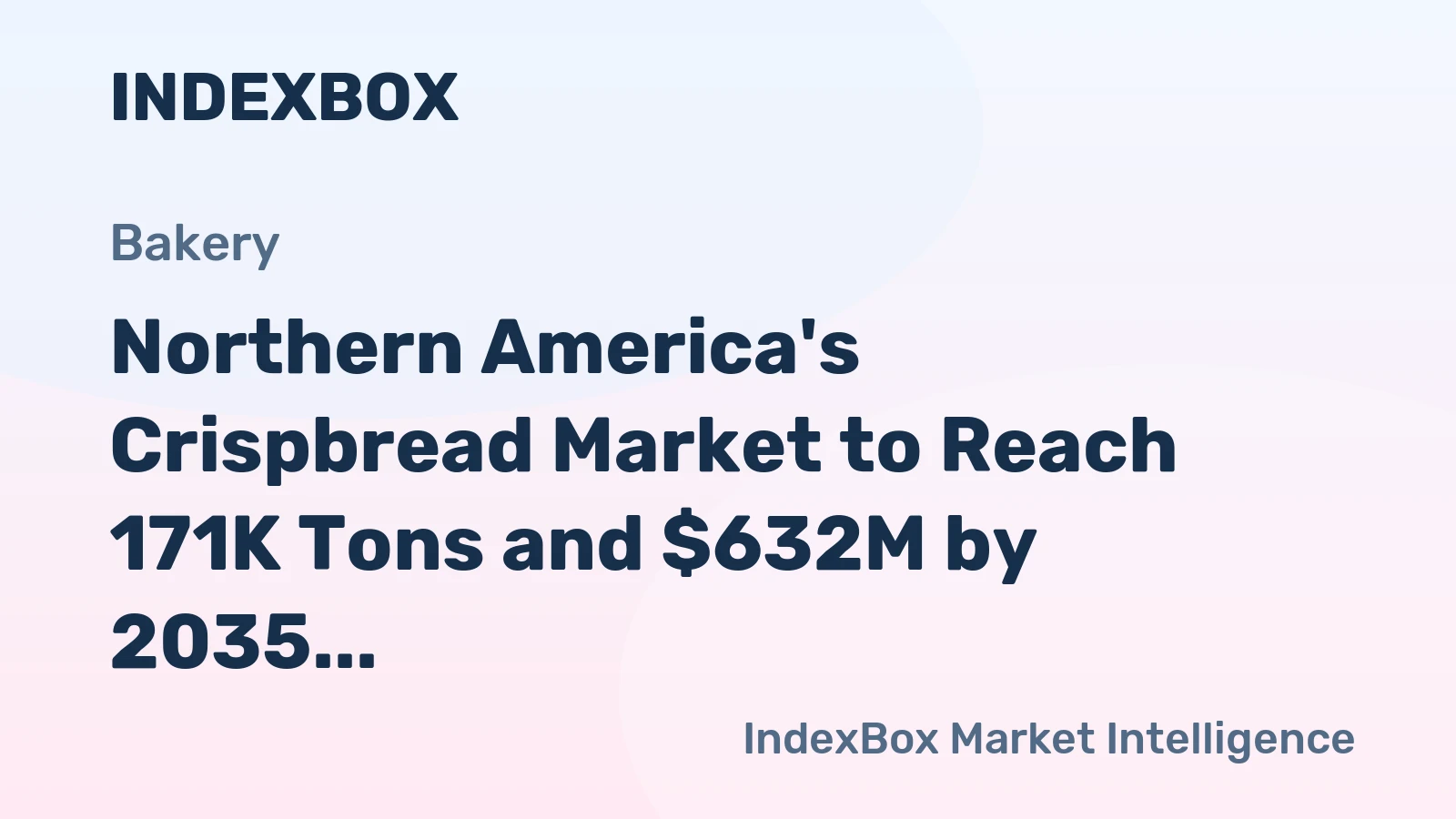 Northern America's Crispbread Market to Reach 171K Tons and $632M by 2035
