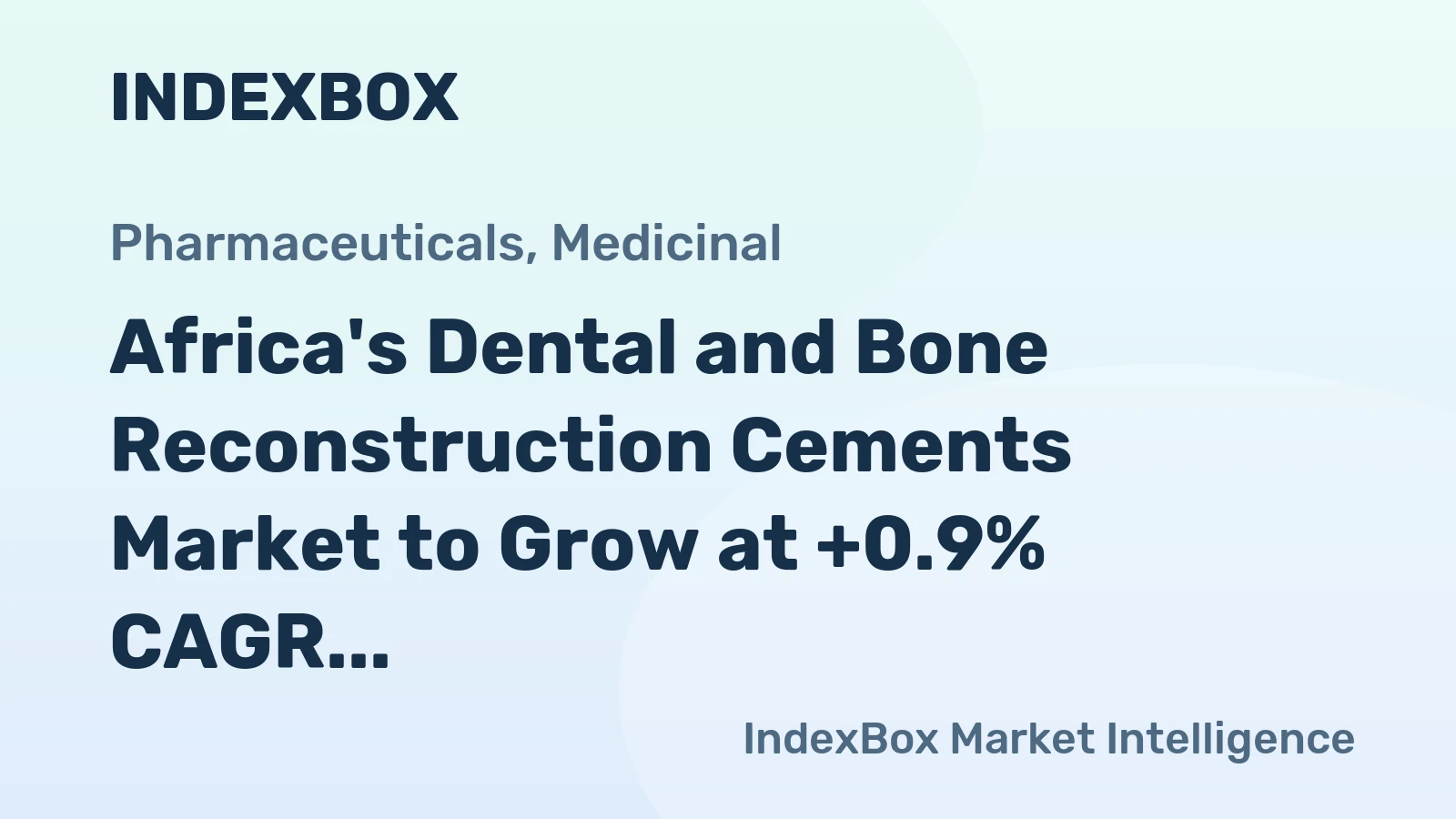Africa's Dental and Bone Reconstruction Cements Market to Grow at +0.9% CAGR, Reaching 3.6K tons by 2035