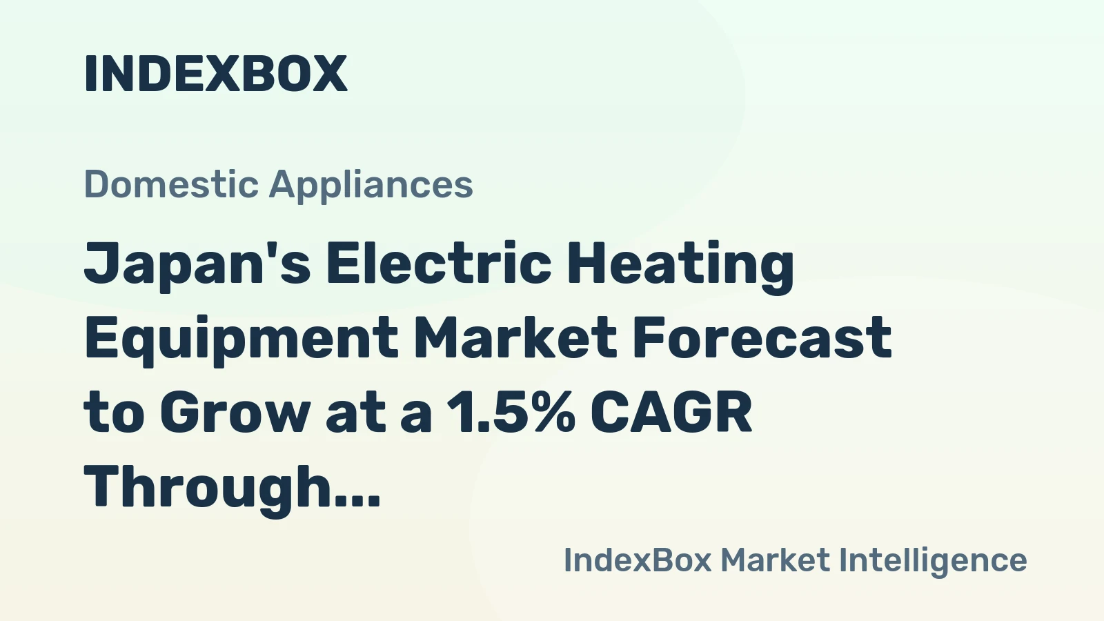 Japan's Electric Heating Equipment Market Forecast to Grow at a 1.5% CAGR Through 2035