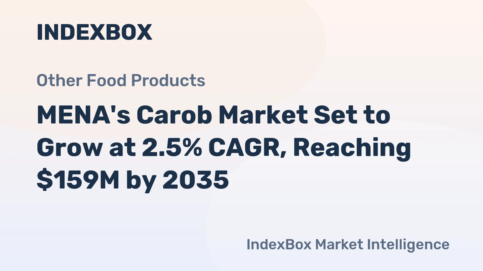 MENA's Carob Market Set to Grow at 2.5% CAGR, Reaching $159M by 2035