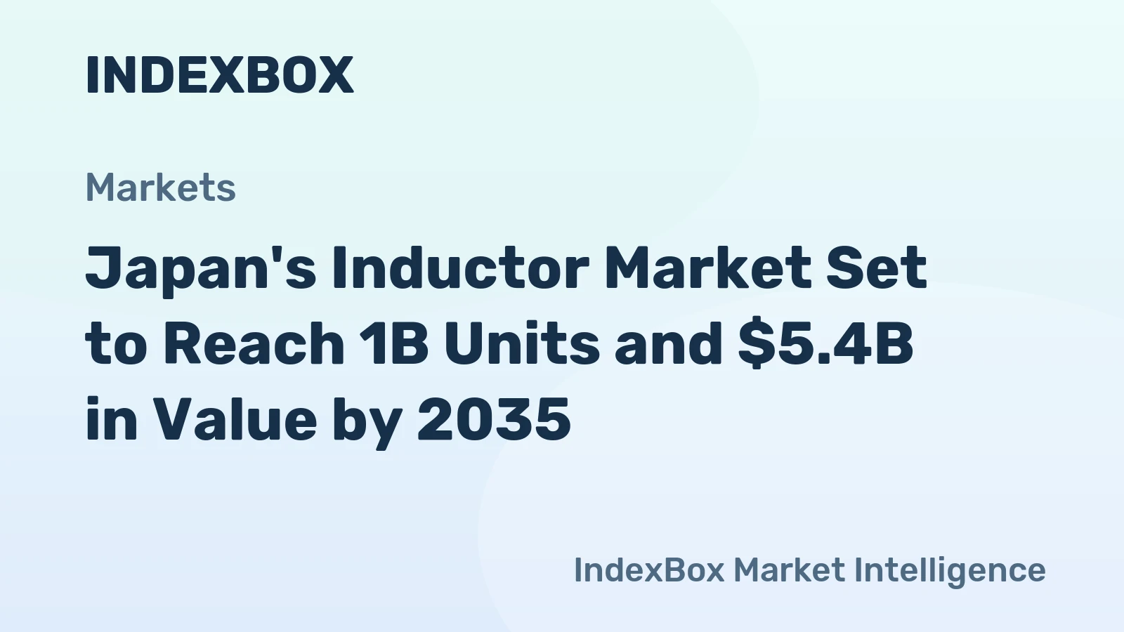 Japan's Inductor Market Set to Reach 1B Units and $5.4B in Value by 2035