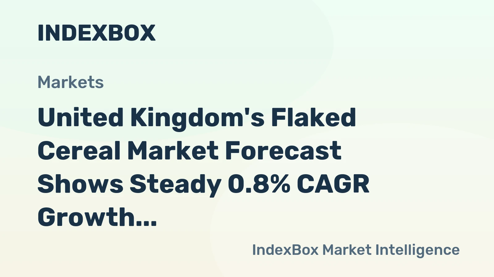 United Kingdom's Flaked Cereal Market Forecast Shows Steady 0.8% CAGR Growth Through 2035