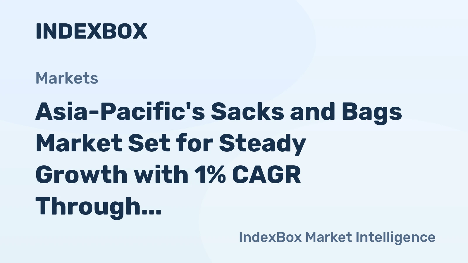 Asia-Pacific's Sacks and Bags Market Set for Steady Growth with 1% CAGR Through 2035