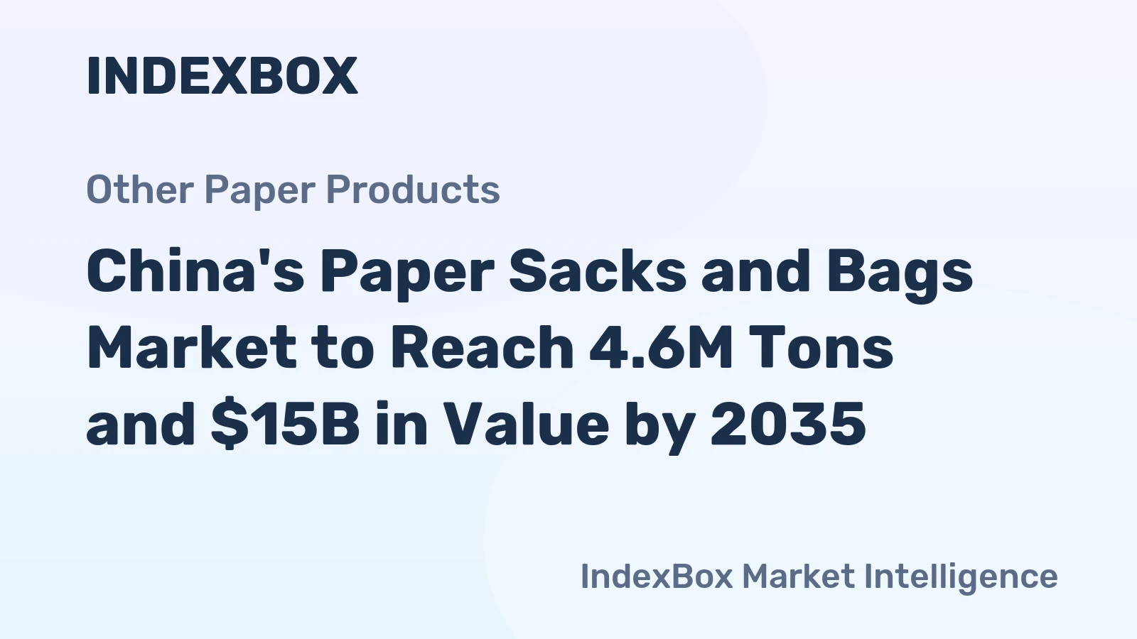 China's Paper Sacks and Bags Market to Reach 4.6M Tons and $15B in Value by 2035