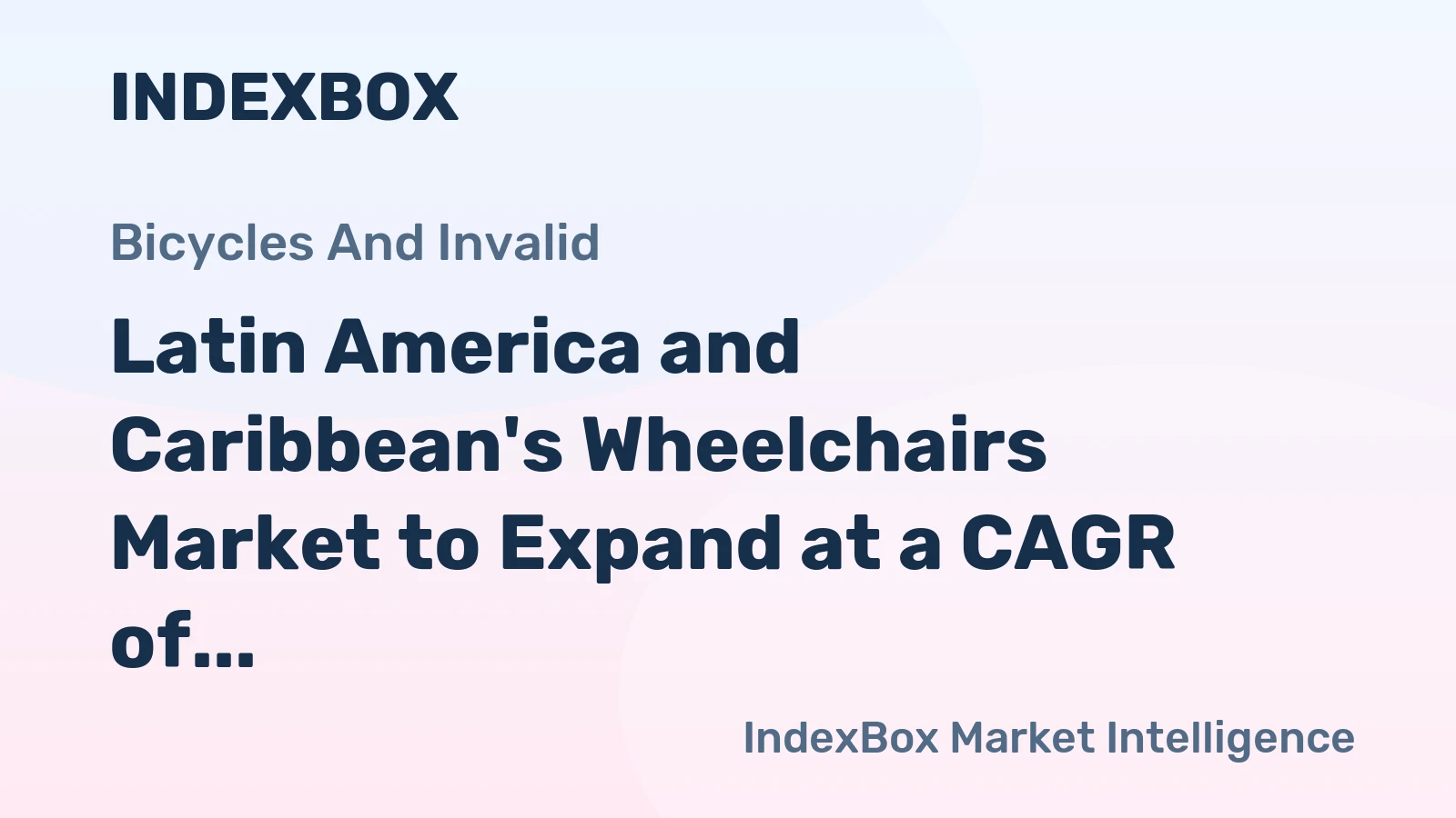 Latin America and Caribbean's Wheelchairs Market to Expand at a CAGR of +3.5% by 2035, Reaching $238M in Value
