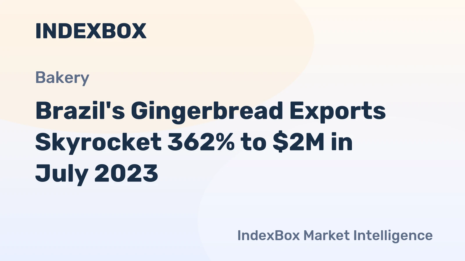Brazil's Gingerbread Exports Skyrocket 362% to $2M in July 2023