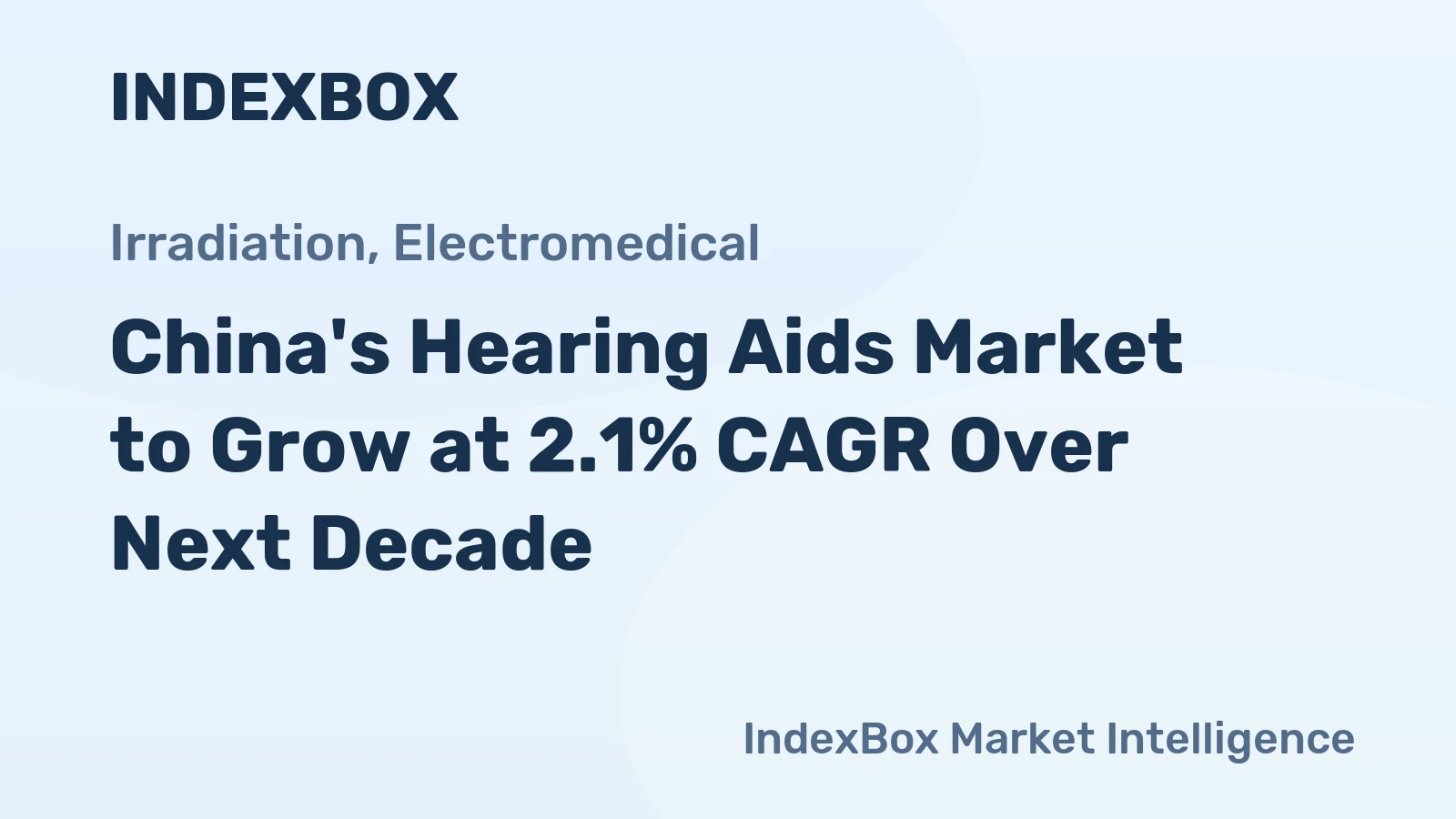 China's Hearing Aids Market to Grow at 2.1% CAGR Over Next Decade