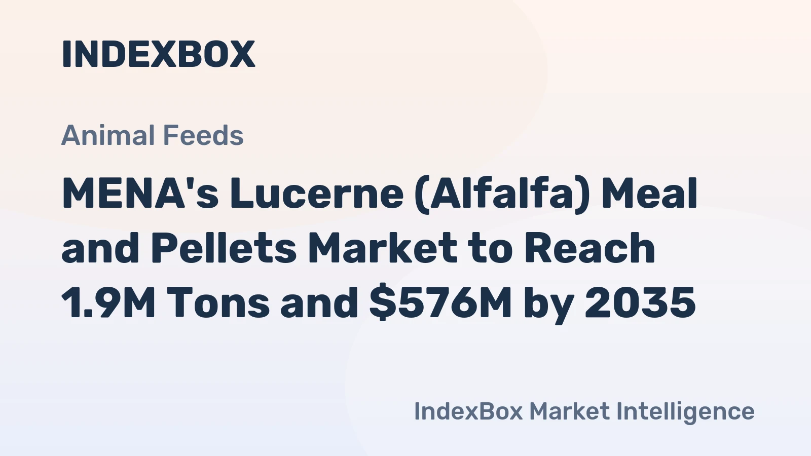MENA's Lucerne (Alfalfa) Meal and Pellets Market to Reach 1.9M Tons and $576M by 2035