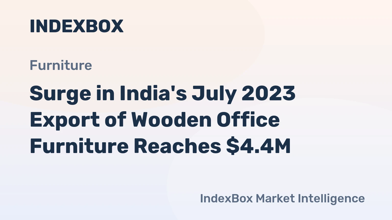 Surge in India's July 2023 Export of Wooden Office Furniture Reaches $4.4M