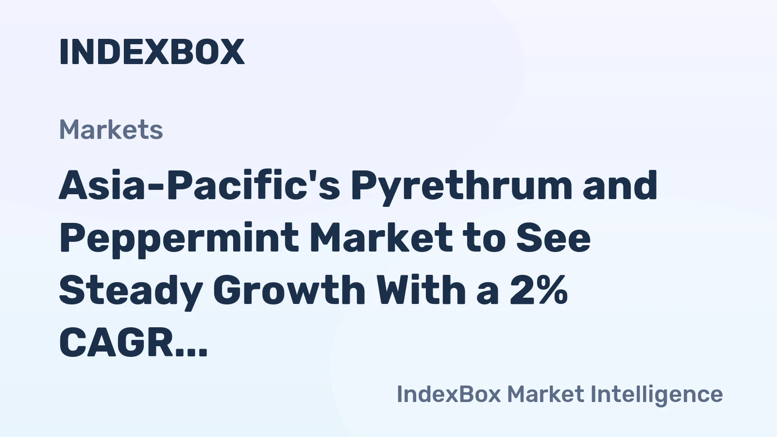 Asia-Pacific's Pyrethrum and Peppermint Market to See Steady Growth With a 2% CAGR Through 2035
