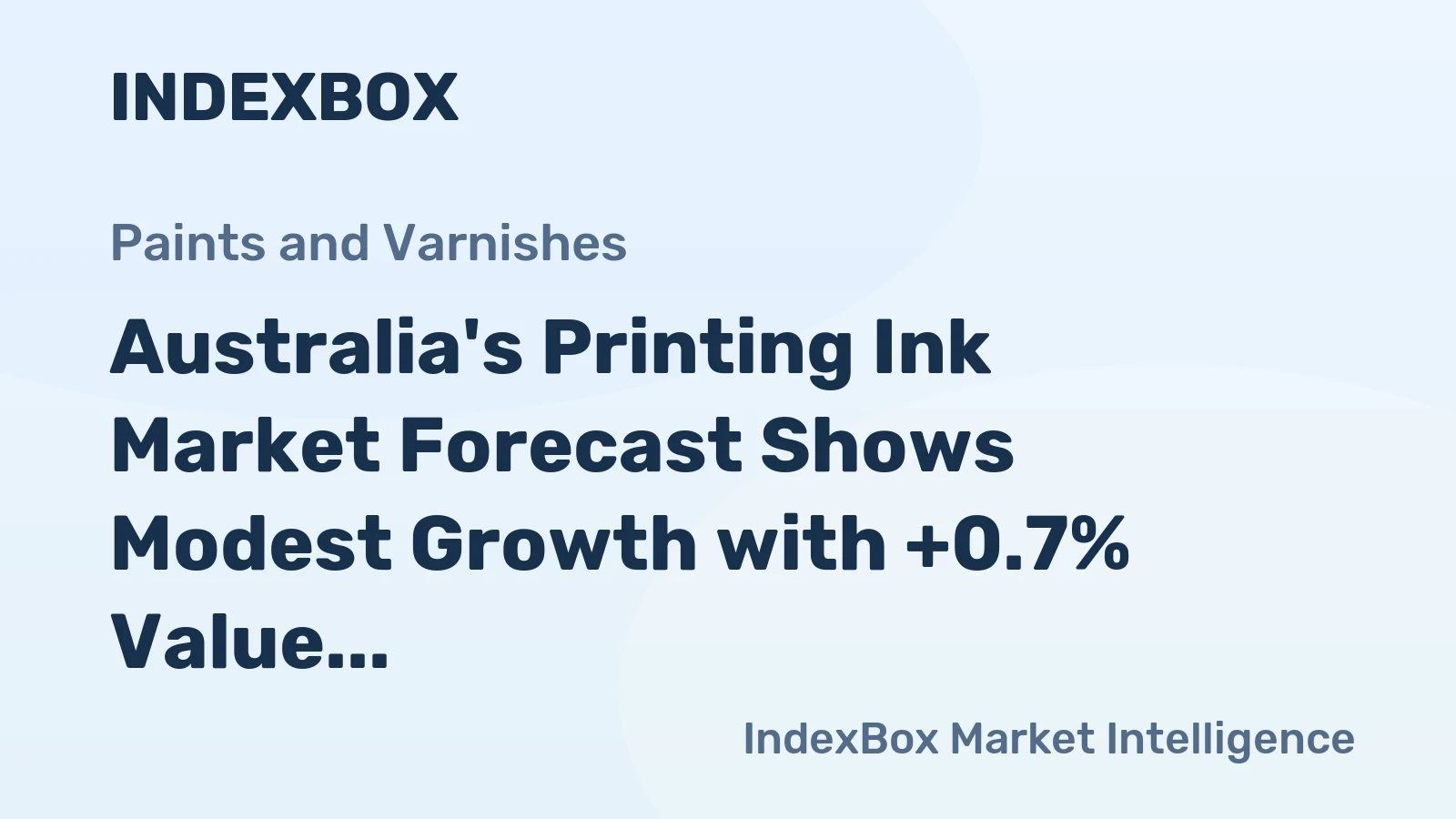 Australia's Printing Ink Market Forecast Shows Modest Growth with +0.7% Value CAGR Through 2035