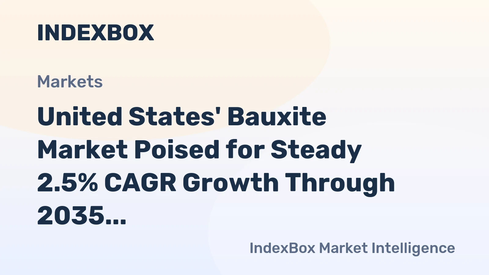 United States' Bauxite Market Poised for Steady 2.5% CAGR Growth Through 2035