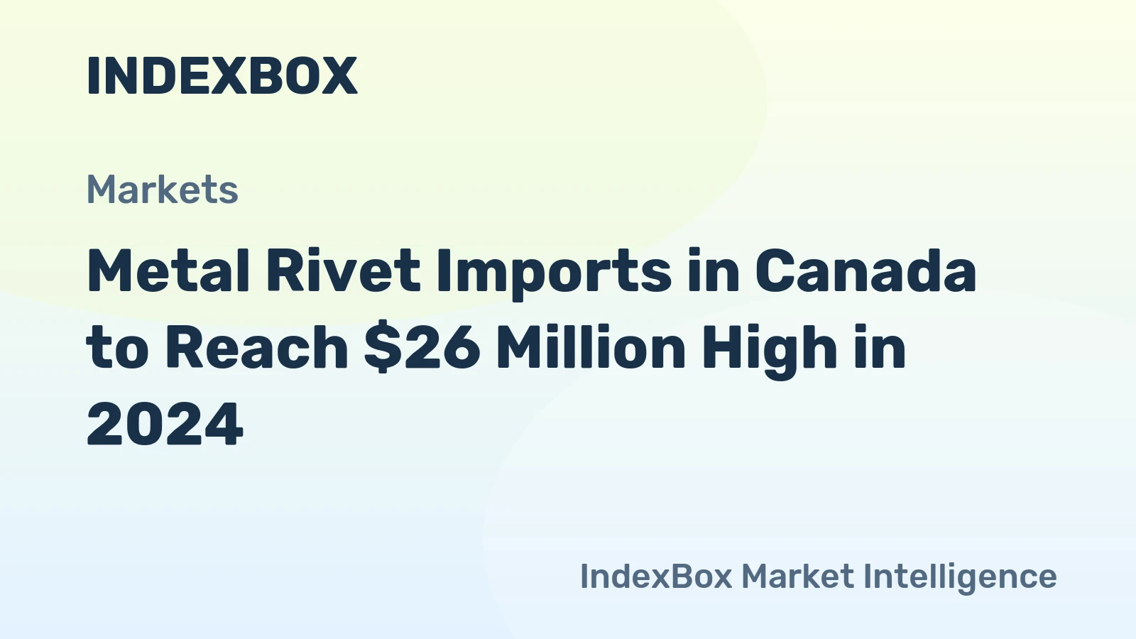 Metal Rivet Imports in Canada to Reach $26 Million High in 2024